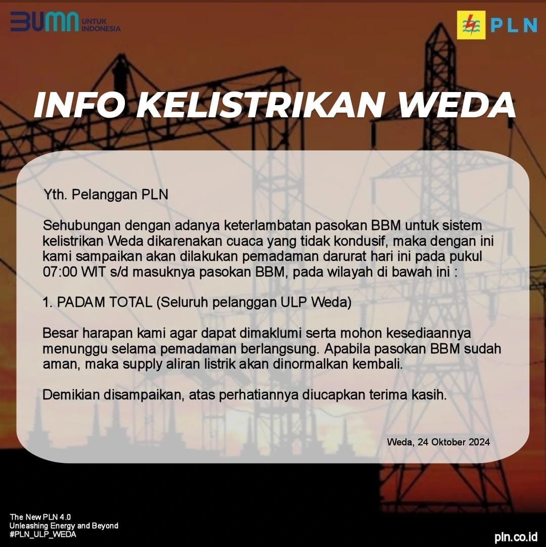 Pemadaman PLN Lumpuhkan Operasional PDAM, Pelayanan Air Bersih Terhenti di Dua Wilayah ...