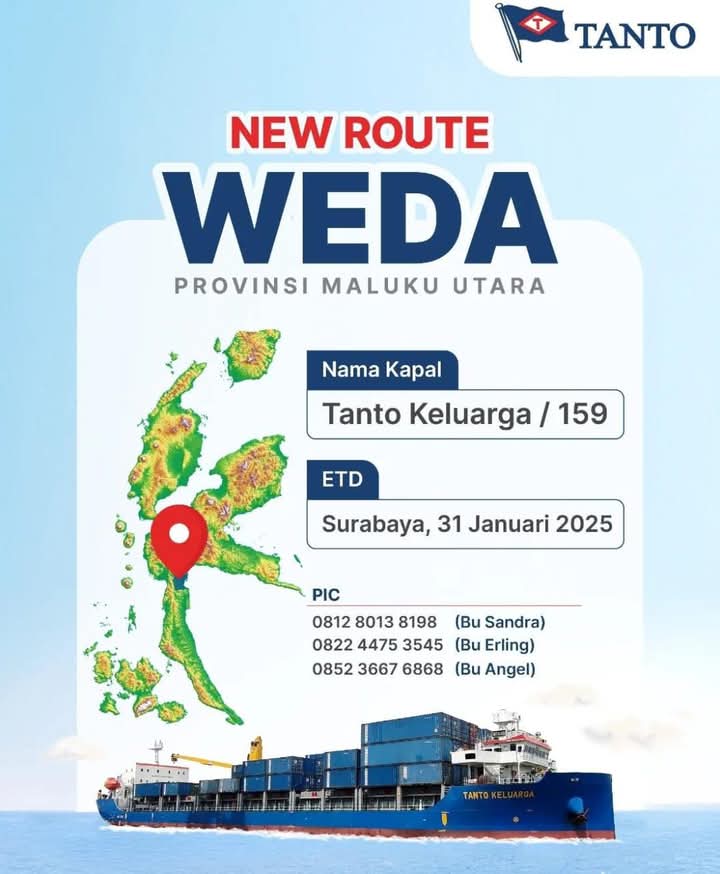 Tanto Cargo Debut di Pelabuhan Weda: Revolusi Logistik Halmahera Tengah ...